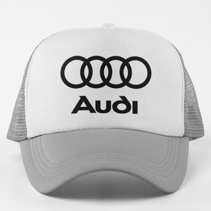 Accessories | New Audi Black Rings Wordmark Logo Foam Trucker Mesh ...